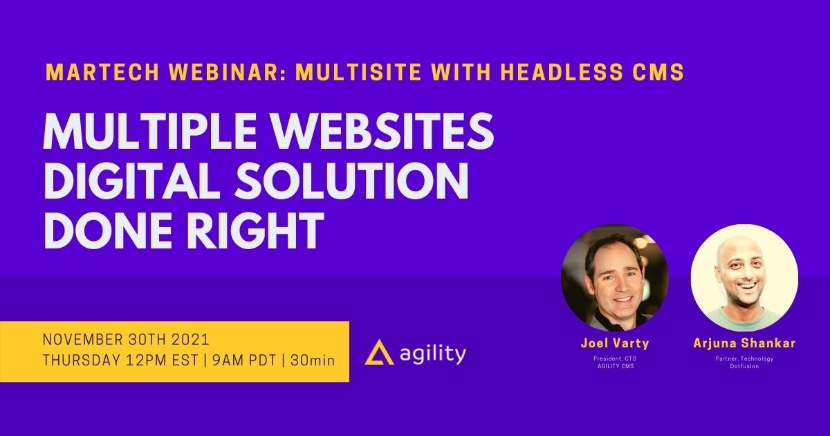 Multisite Digital Solutions Webinar - Agility CMS