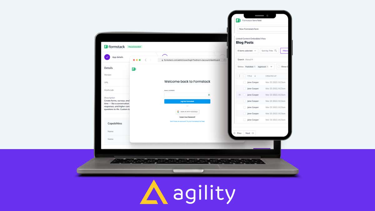 Agility CMS Empowers Teams with Formstack Integration